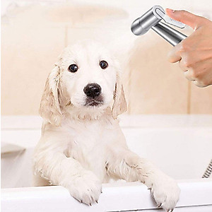 HandHeld Bidet Sprayer for Toilet. Multipurpose Rear Washing/Feminine Hygiene/Pet Bathing/Baby Cloth Diaper Sprayer. Brushed Stainless Steel Sprayer, Easy Install and Saves on Toilet Paper.