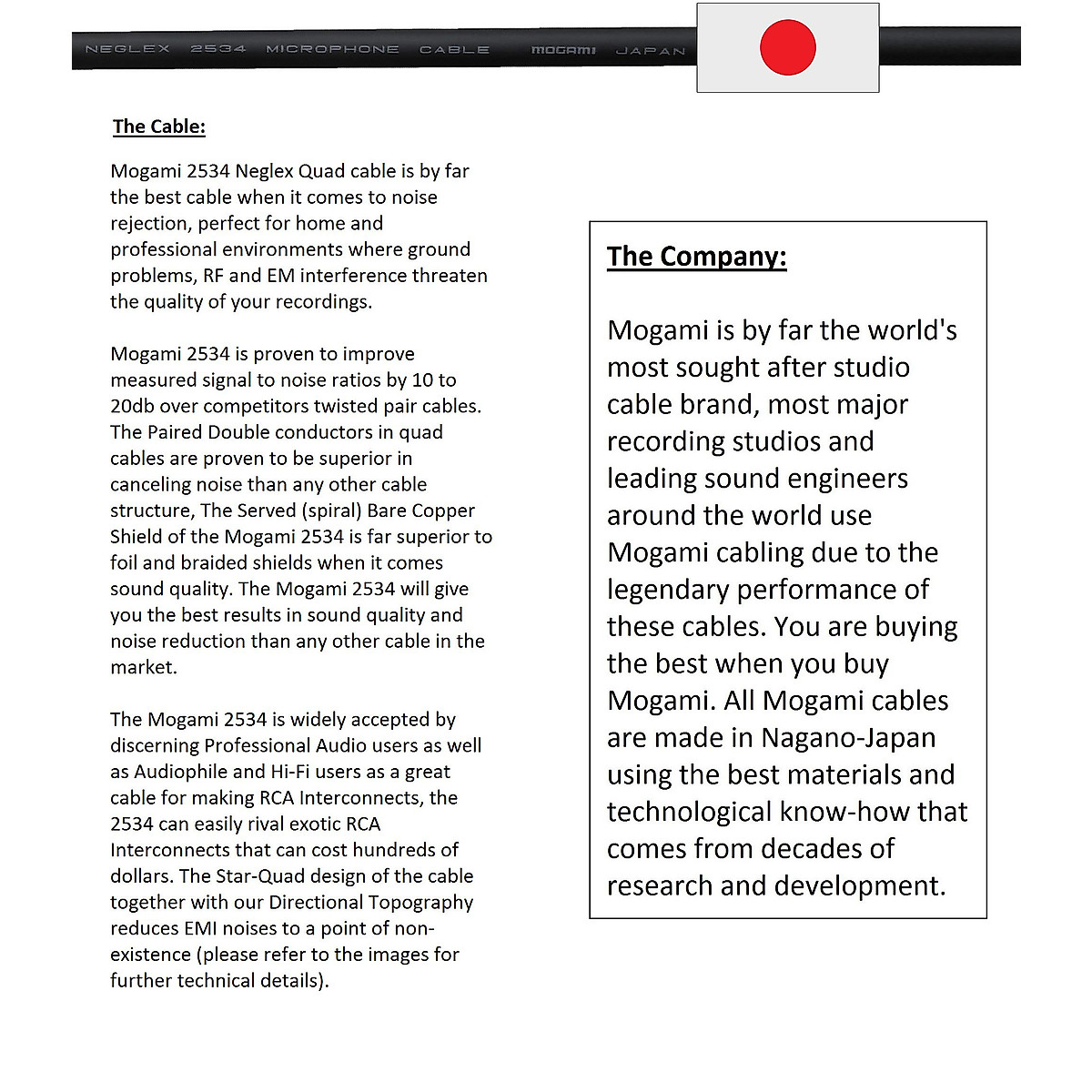 2 Foot - Quad Balanced Patch Cable CUSTOM MADE By WORLDS BEST CABLES – using Mogami 2534 wire and Neutrik NP3X-B ¼ Inch (6.35mm) TRS Stereo Phone Plugs