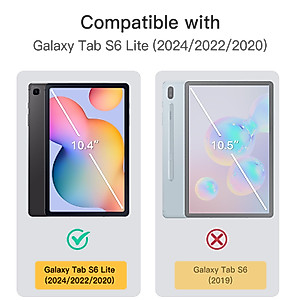 JETech Case for Samsung Galaxy Tab S6 Lite 10.4-Inch 2024/2022/2020 with S Pen Holder, Slim Folio Stand Protective Tablet Cover, Multi-Angle Viewing (Black)