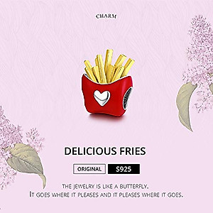 Sweets Candy Charm Bead for Bracelets Original 925 Sterling Silver Birthday Mother's Day Christmas Charms for Pandora's Bracelets Or Necklace Family Mom Wife Sister Gift For Her (Chips Charm)