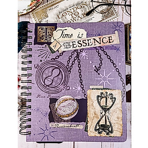 Conquest Journals Harry Potter Time is of The Essence Undated Spiral Planner, Vertical Format, Wrapped Book Board Cover, Spiral Bound, 5 Sticker Sheets, Elastic Closure Strap, Bookmark, 7.75"x9.25"