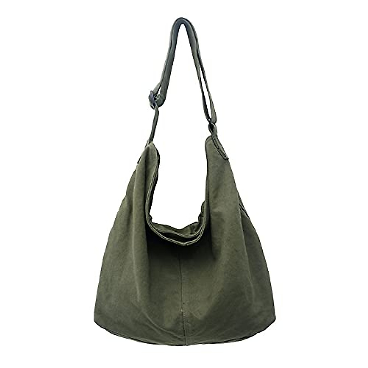 Large Canvas Shoulder Bag for Women with Zipper Hobo Bag Fashion Tote Purse Cute Crossbody Bag School Bag