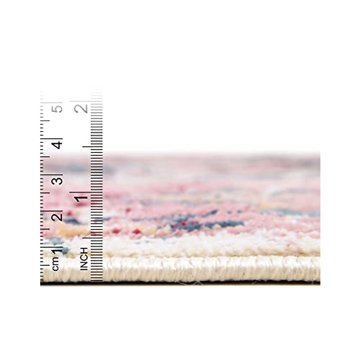 Unique Loom Sumter Collection Area Rug - Aiken (8' x 10' Oval, Pink/Blue)