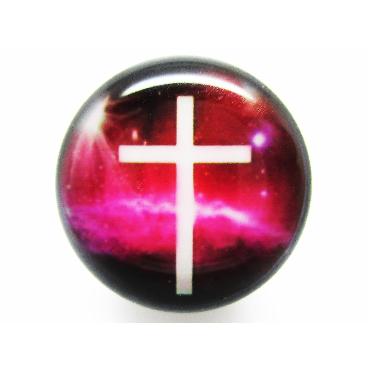 Pierced Republic Cross in Space Ear Plugs - Acrylic Screw-On - 8 Sizes - *Pair* (5/8" (16mm))