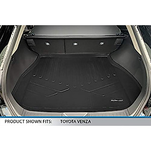SMARTLINER Custom Fit All Weather Black 2 Row Floor Mat Liners and Cargo Liner Set Compatible with 2021-2023 Toyota Venza