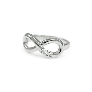 The Collegiate Standard Delta Phi Epsilon Sterling Silver Infinity Ring (06)