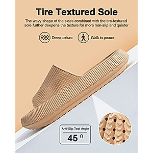 SUMMERJOY Cloud Slides for Women and Men, Soft Cloud Slippers, Massage Black Bubble Slides Easy Clean Thick Sole Non-slip Pillow Slippers, Shower, Swimming, Beach, Indoor and Outdoor Pillow Slides