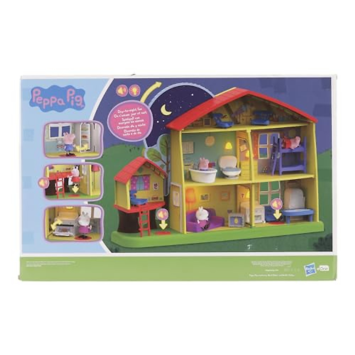 Peppa Pig F2188 Peppa's Speelhuis, Van Opstaan tot naar Bed Gaan speelmomenten voor peuters met gesproken zinnetjes, Licht en geluiden. Geschikt vanaf 3 jaar.,Multi kleuren