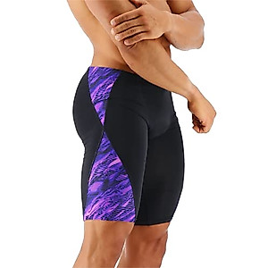 TYR Men's Standard Cadence Blade Splice Swimsuit Jammer, Purple, 26