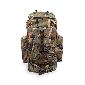 Everest Woodland Camo Hiking Pack, Camouflage, One Size