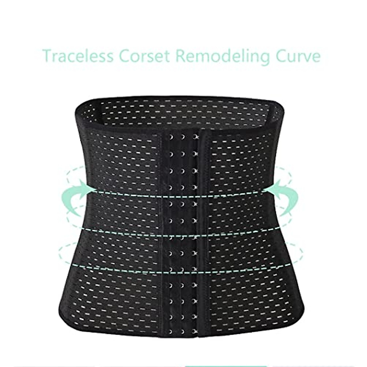 vipolish Black Waist Trainer Women Waist Cincher Corset Body Shaper for Lossing Weight Shaping Workout Sports
