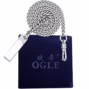 OGLE Waterproof Magnifier Skeleton Chain Silver Luminous Fob Self Winding Automatic Mechanical Pocket Watch (Bronze Luminous)