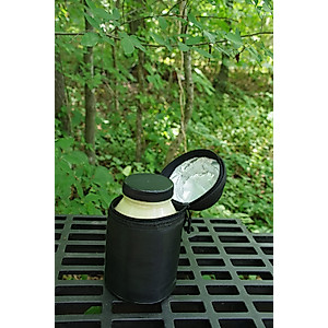 Masun Mason jar Cooler Insulated sleeve for Wide and Regular mouth Quart mason jars (Black 1 pack)