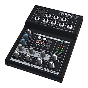 Mackie Mix5 5-Channel Compact Mixer Bundled with Knox Gear 20ft. XLR Cable and 3.5mm TRs to Dual 1/4" TS Breakout Cable (3 Items)