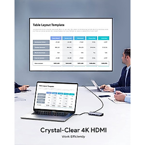 vilcome USB C Hub Adapter, 8-in-1 USB C Adapter,with 4K USB C to HDMI,SD/TF Card Reader and Ethernet,3 USB 3.0 Ports,87W Power Delivery,for MacBook Pro, iPad Pro 2019/2018, Pixelbook, XPS, and More
