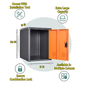 KAER Locker Storage Cabinet,Lockable Storage Cabinet,Metal Locker Storage Cabinet With1 Doors, 19.6" H Cabinet Organizer, for School, Office, Home,Preschool,Garage,Storage Room- Assembly Required