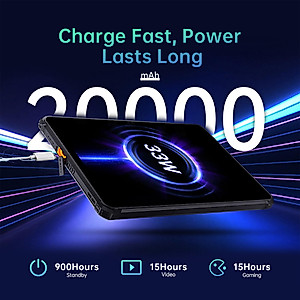 DORLAND EX Tablet09 10.1" Android 13.0 Tablet, Octa-Core 8GB+256GB, Intrinsically Safe Tablet, 20000mAh Rugged Tablet, IP68 Waterproof Tablet, Dual SIM, GPS, OTG 33W Fast Charging, Black