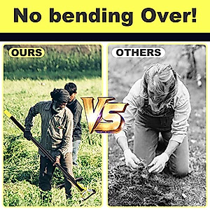 Bird Twig Hoe Gardening Tools - Scuffle Garden Hoe for Easy Weeding,30-42 Inch Adjustable Hula Hoe,Heavy Duty Stirrup Hoe