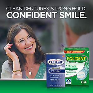 Super Poligrip Denture Adhesive Powder Extra Strength Container, 1.6 Ounce