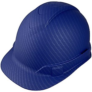 Pyramex Ridgeline Cap Style Hard Hat 4 Point Ratchet Matte Blue Pattern