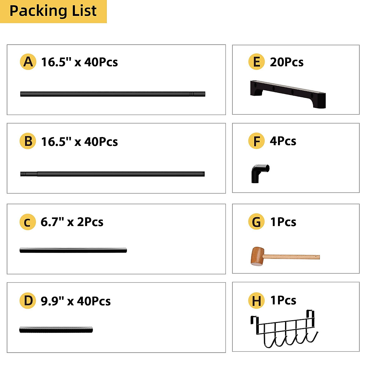 HOMICKER Shoe Rack,10 Tier Shoe Organizer Large Shoe Storage with Hooks,Fit 40-50 Pairs Shoes,Metal Tall Shoe Shelf for Closet,Entryway,Garage,Bedroom