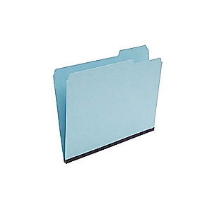 Staples 606798 Pressboard File Folders 3 Tab Letter Blue 25/Box
