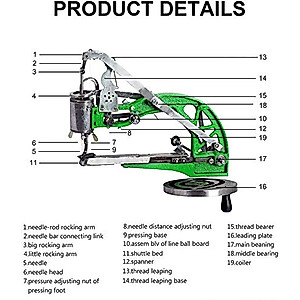 Shoe Repair Machine Hand Cobbler Sewing Machine dual Cotton Nylon Line Sewing Machine Manual Leather Machine for Shoes Cloth Bags