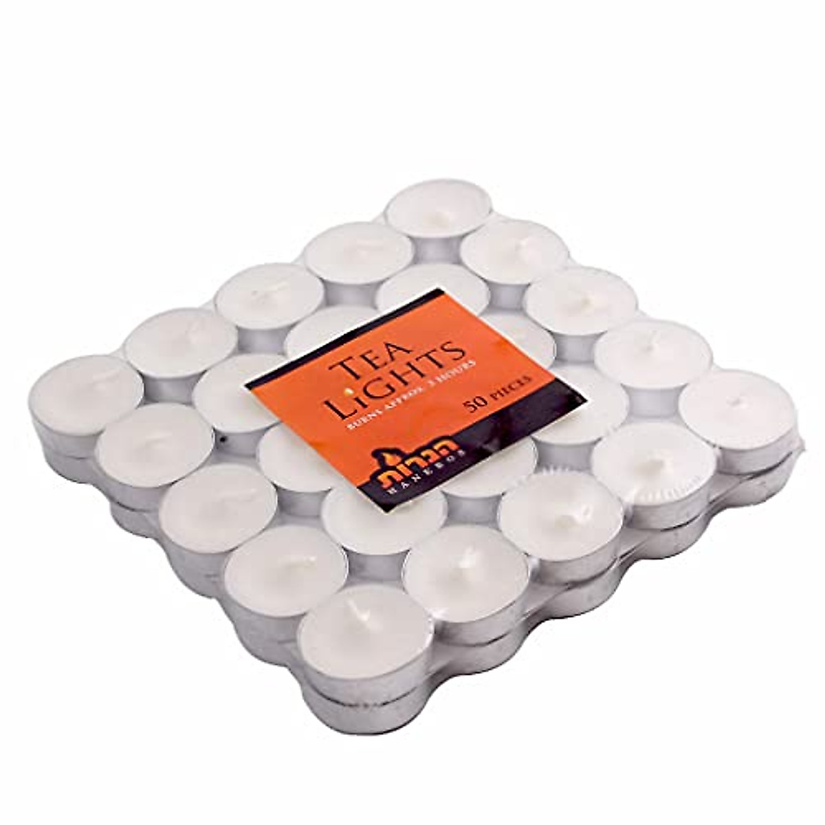 Unscented Tea Light Candles in Bulk, Good for Weddings and All Occasions - 50 Ct