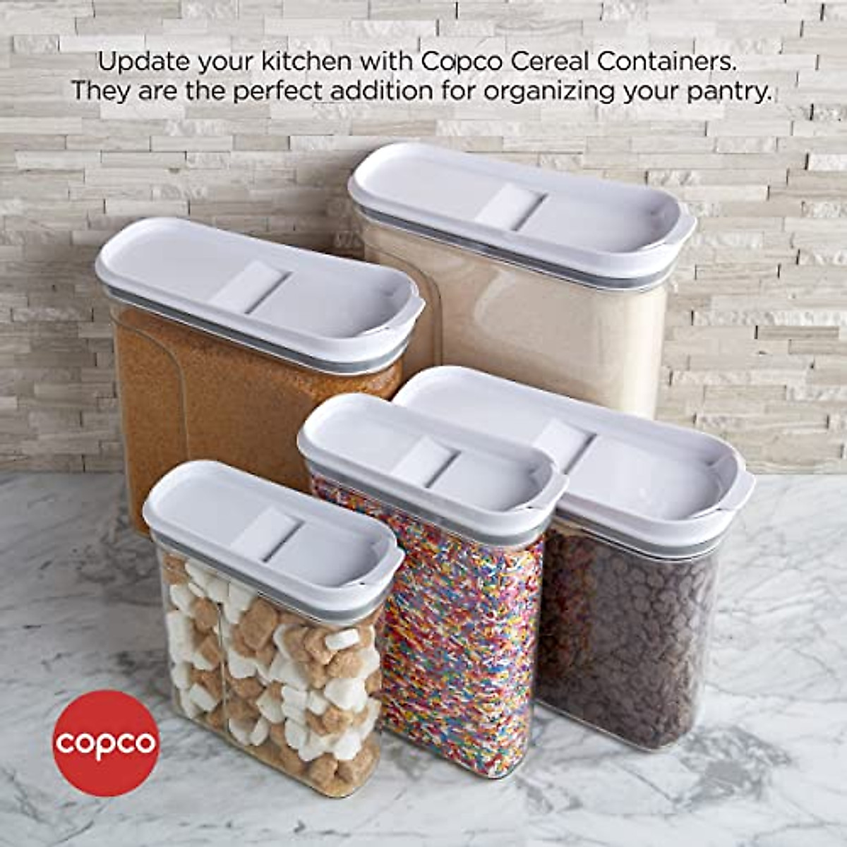 Copco Cereal Storage Container, 2.64-Quart, Clear