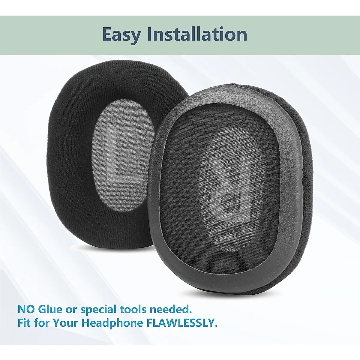 XRHTONG Soft Fabric Replacement Earpads Compatible with Havit H2002D h2002d Headphone Ear Pads Cushion(Soft Fabric/High Density Foam)