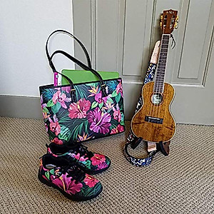 FKELYI Black Polynesian Tribal Traditional Printed Leather Handbags Large Capacity Top-Handle Bag for Women Ladies Luxurious Shoulder Totes Wallets