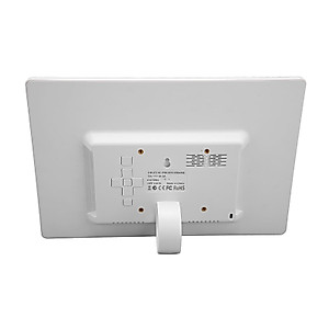 Digital Photo Frame, Electronic Photo Album 100-240V LCD Display 12.1 Inch 1280x800 Repeat Play Plug and Play White for Videos for Pictures (US Plug)