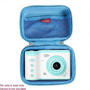 Hermitshell Travel Case for ieGee/KIDWILL 8.0MP Digital Dual Camera Rechargeable Shockproof Camcorder Kids Camera (Blue)
