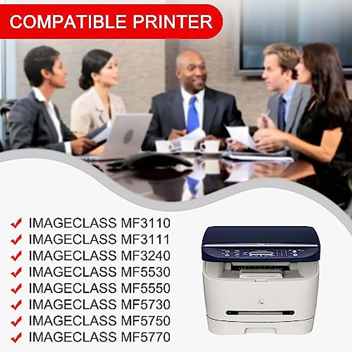 5-Pack X25 8489A001 Black Toner Cartridge High Yield Compatible CRGX25 X25 Replacement for Canon imageCLASS MF3110 MF3111 MF3240 MF5530 MF5550 MF5730 MF5750 MF5770 Printer