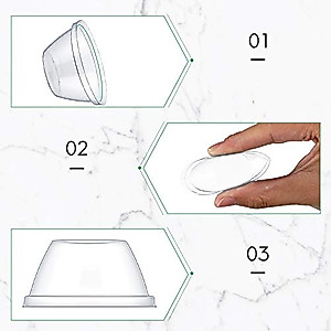 100 Pieces Plastic Grow Domes Plant Pod Grow Domes Cap for Grow Basket Plant Growing Containers for Hydroponic Growing System