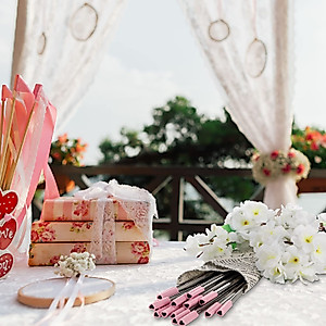 Jutom 8 Pack Heart Shaped Stainless Steel Straws with Silicone Tips Reusable Heart Straws Cute Straws with 2 Cleaning Brushes for Hot Cold Drinks Valentine's Day Bridal Shower Wedding (Pink)