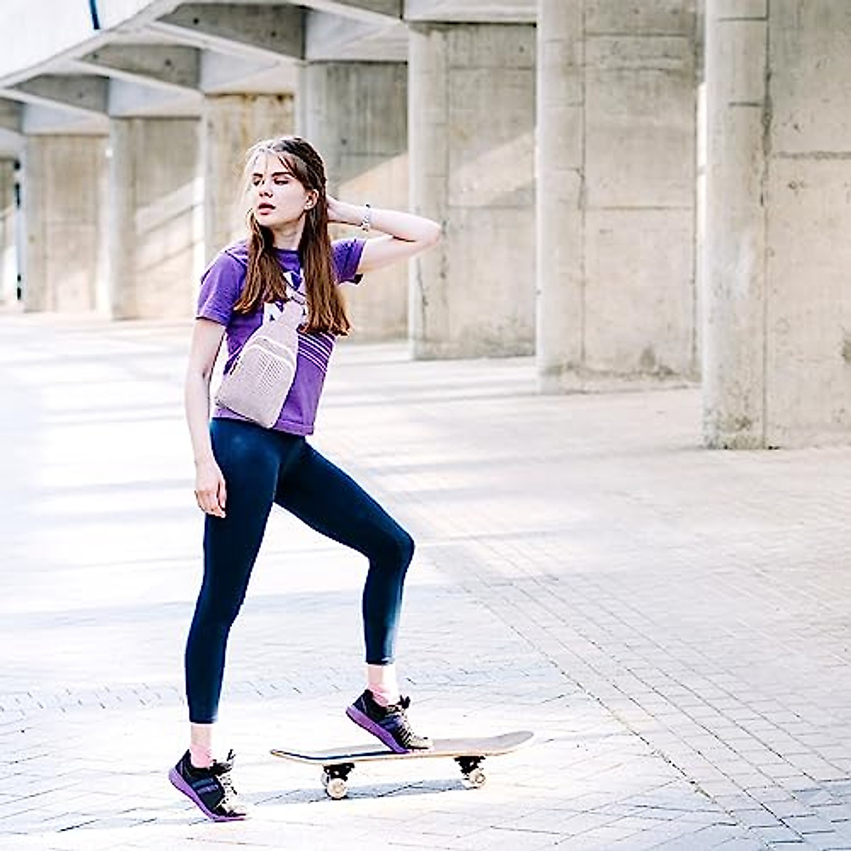 GFU Sling Bag, Crossbody Sling Bag for Men Women, Lightweight Small Seersucker Sling Backpack, Summer Crossbody Shoulder Bag, Breathable Chest Bag Daypack