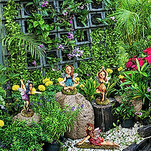 Mosama Fairy Garden 4pcs Yoga Fairy - Miniature Fairy Garden Accessories Outdoor or Indoor - Decorate Yours - Present as a Gift - Get Yoga Inspiration with Our Fairy Figurines
