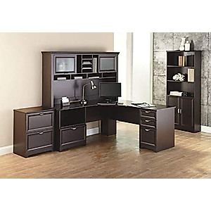 Realspace Magellan Performance 71"W L-Shaped Desk, Espresso