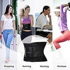 Jueachy Waist Trainer for Women Breathable Waist Trimmer Belly Band Stomach Shaper for Women Black