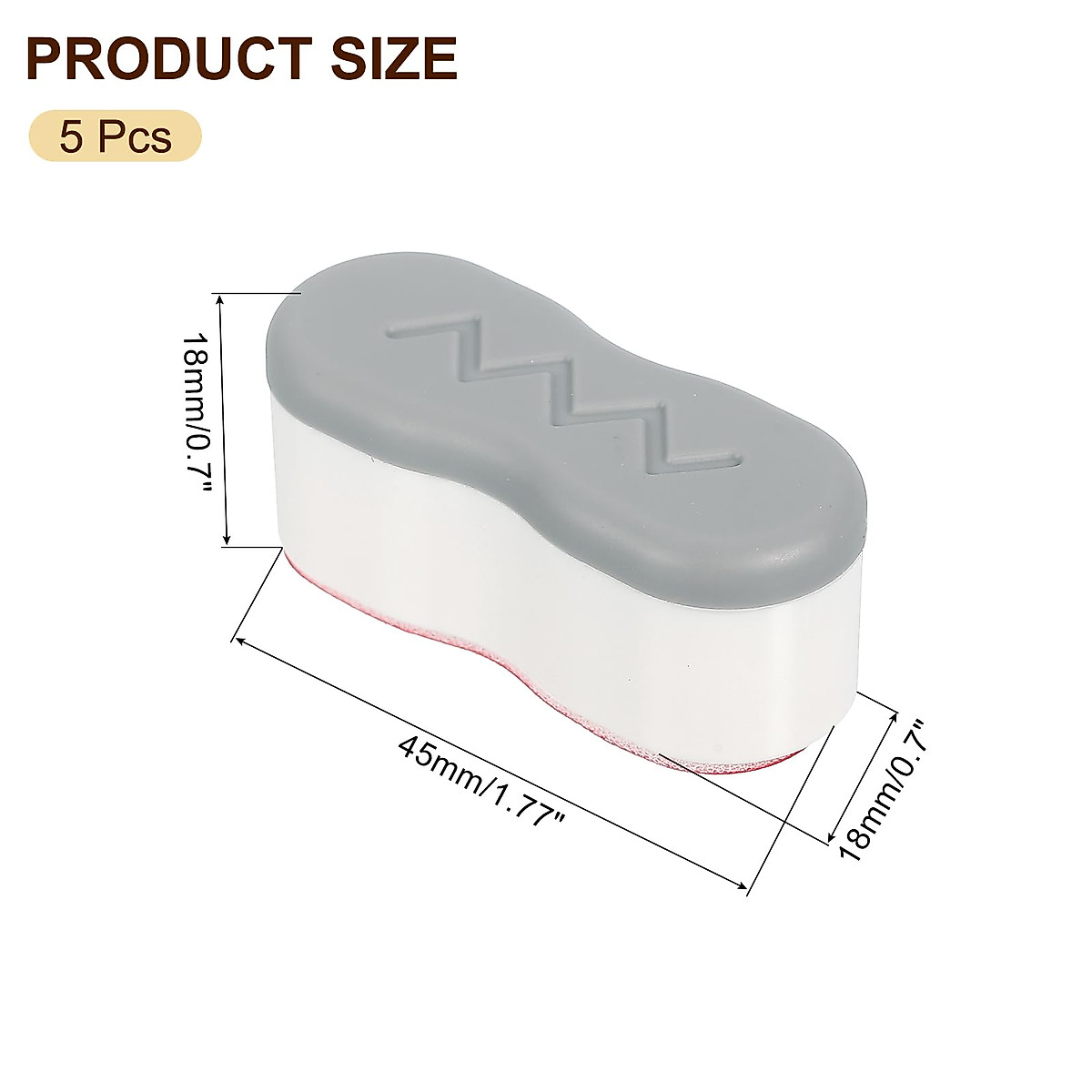 uxcell 5 Pcs Toilet Seat Bumper Kit, 18mm Thickness Bidet Bumpers Pads Rubber Curved Seat Spacer Replacement with Strong Adhesive for Toilet Cover