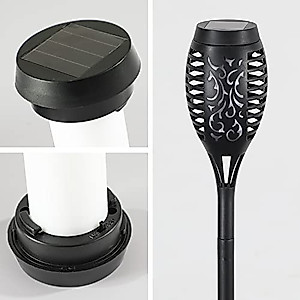 FAISHILAN 14 Pack Large Solar Flame Flickering Torch Solar Outdoor Lights LED Waterproof Solar Flame Light Torches Landscape Torch Solar Powered LED Light for Outside Pathway Yard Dusk to Dawn