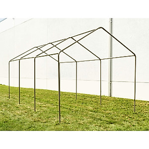 ALEKO Carport | Outdoor Event Tent | Carport Garage Canopy | Shelter Storage with Sidewalls | 10 x 20 x 8.5 Feet | Beige