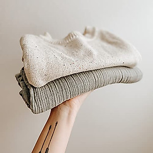 Ely's & Co. Muslin Swaddle Blanket 2-Pack — 100% Cotton Muslin Extra-Large Swaddle Blankets (47” x 47”) Watercolor Eucalyptus Print & Solid Sage