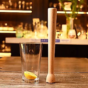 Datsto Wooden Muddler for Cocktails 10 Inch, Home and Bar Muddler for Mojitos, Fruit Drinks, Sturdy Wood, Professional Bar Tool