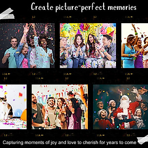 Confetti Cannon Party Poppers Shooters, (6 Pack) Healfs biodegradable Multicolor Confetti Blaster for Birthday Graduation Wedding Christmas New Year’s Eve