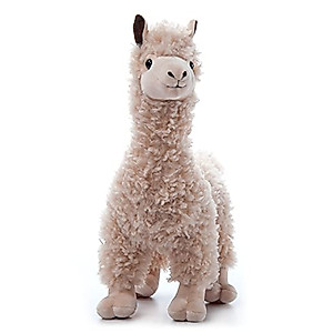 The Petting Zoo Alpaca Stuffed Animal Plushie, Gifts for Kids, Wild Onez Zoo Animals, Alpaca Plush Toy 14 inches