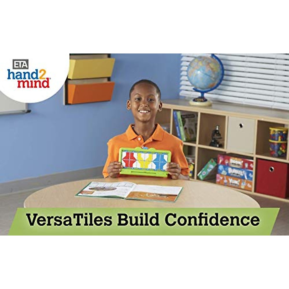 hand2mind VersaTiles Math Practice Take Along Set for Fourth Grade, Self-Checking Workbook System, 64 Pages with Case Included, Early Math, Math Books, 4th Grade Math Workbook, Homeshool Supplies