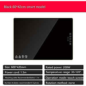 Electric Food Warmer Plate, Electric Warming Tray Food Warmer with Adjustable Temperature Control Warming Serving Tray Food Hot Plates Warmer Hot Plate Keep Food Warm for Buffets Home Dinners