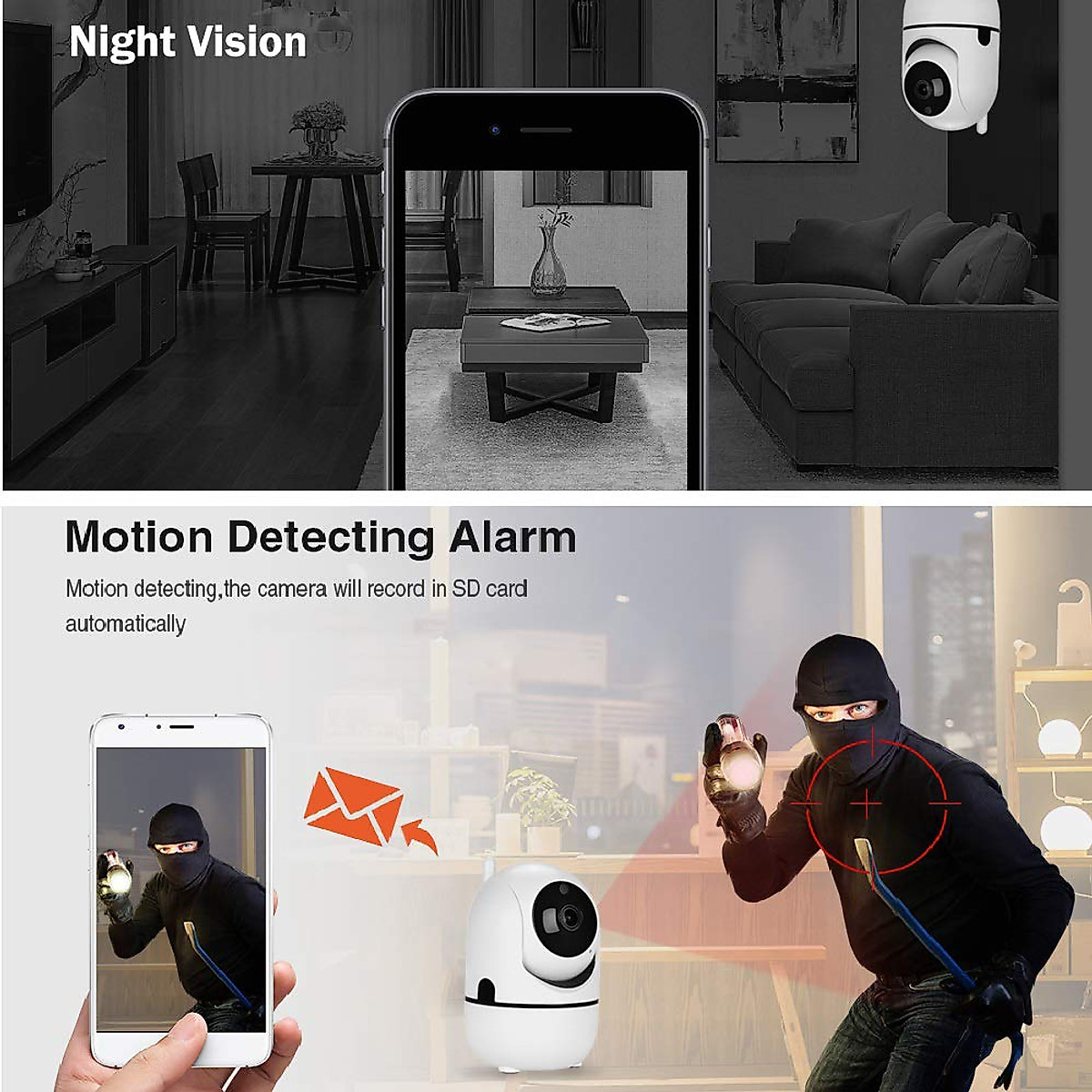 Tuya WiFi Indoor Camera,1080P Smart Baby/Pets Monitor with Pan/Tilt, Two-Way Audio,AI Detection,Night Vision,Cloud/Local Storage,2MP Wireless Camera